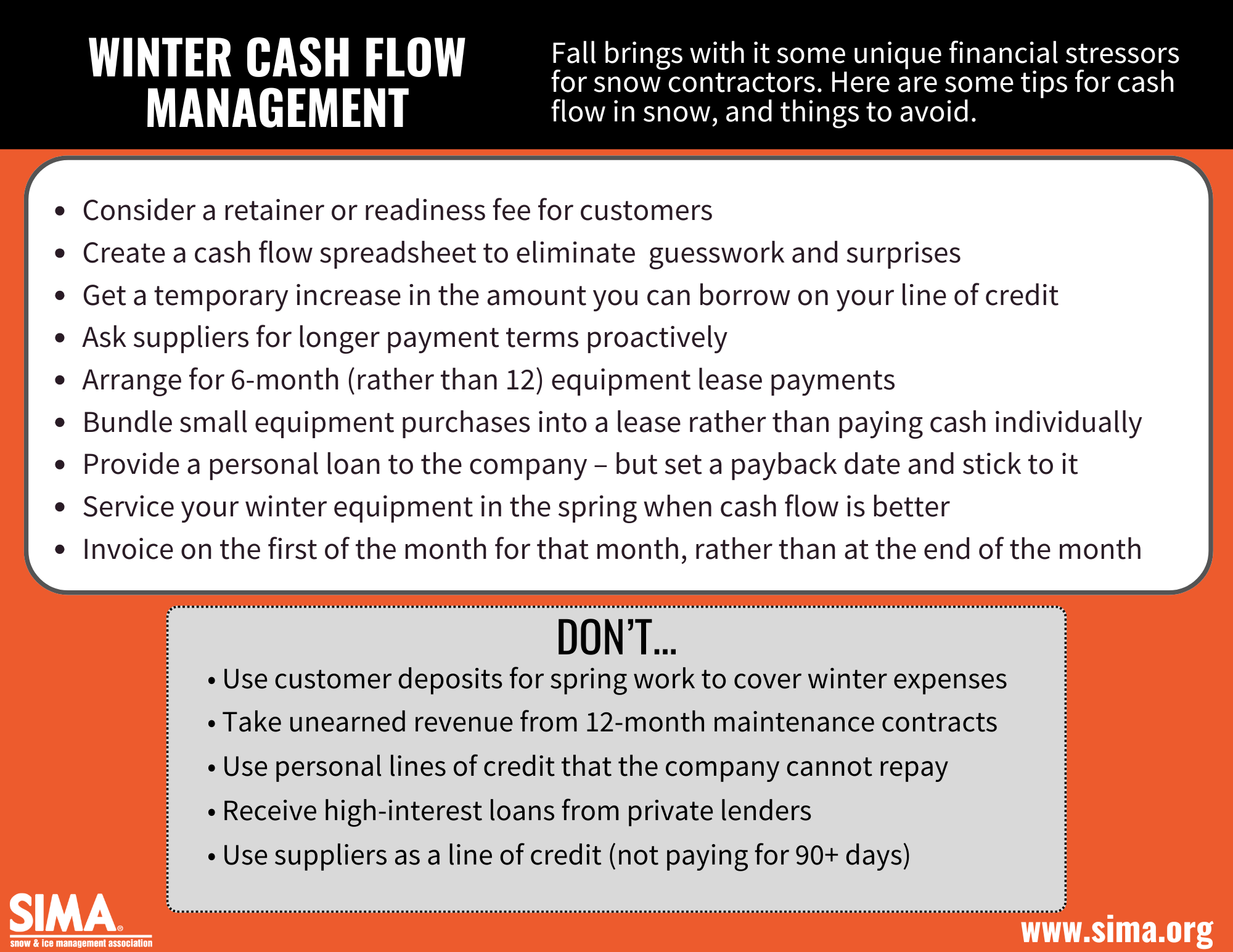 5 tips for managing winter cash flow